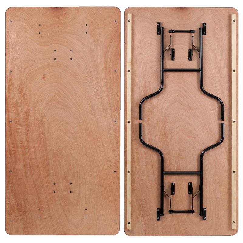 Folding Wood Rectangle Table 6’