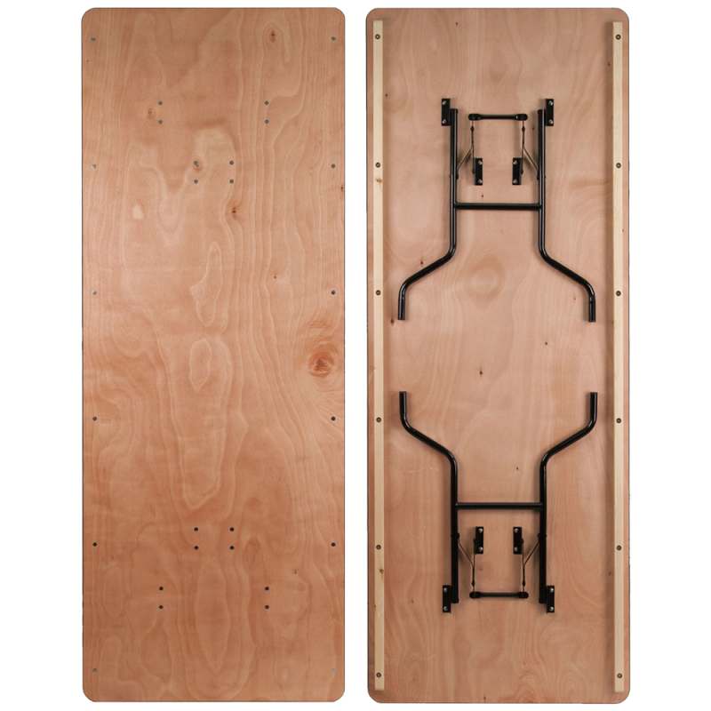 Folding Wood Rectangle Table 8’