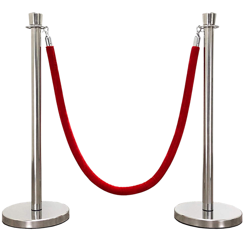 Red Velour Rope for Stanchions