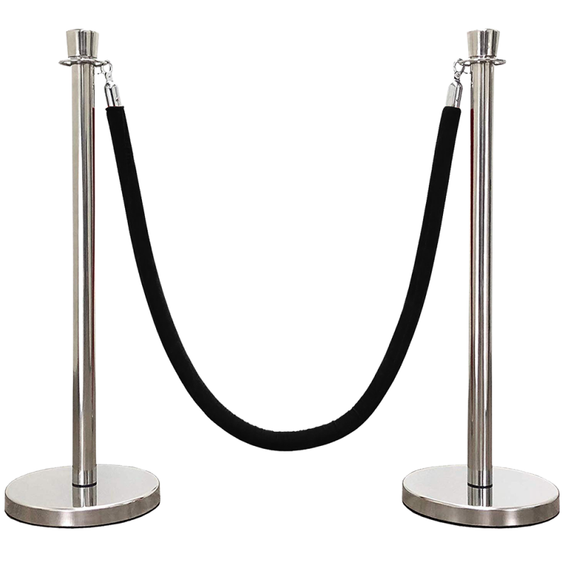 Black Velour Rope for Stanchions