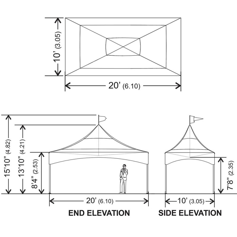Chapiteau - Peak Marquise 10’ x 20’