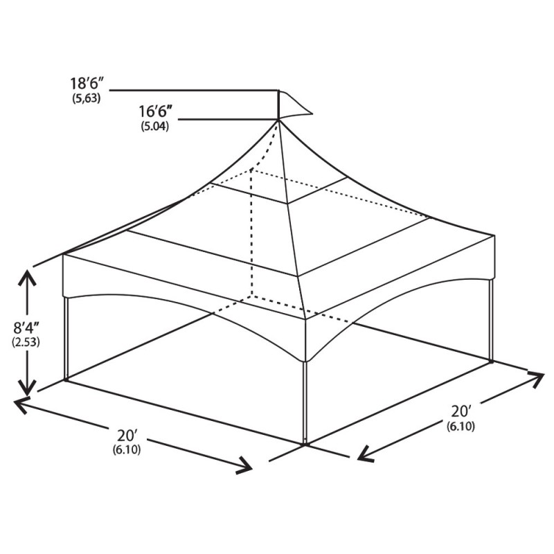 Tent - Peak Marquee 20’ x 20’