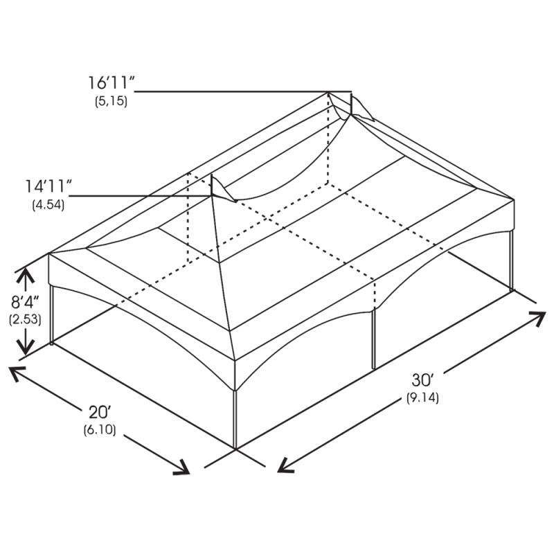 Chapiteau - Peak Marquise 20’ x 30’