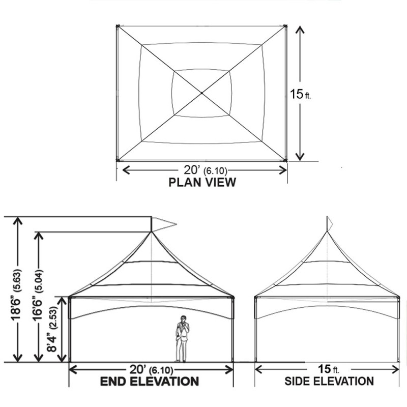 Chapiteau - Peak Marquise 15’ x 20’